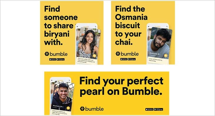 Bumble unveils quirky & localised OOH campaign in the city of Hyderabad