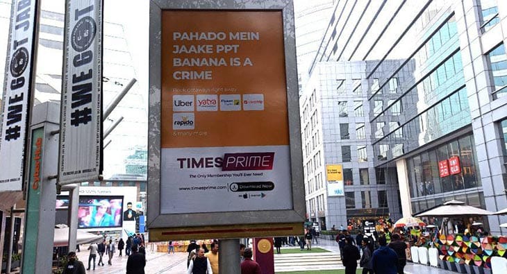 Times Prime launches outdoor campaign at Cyber Hub