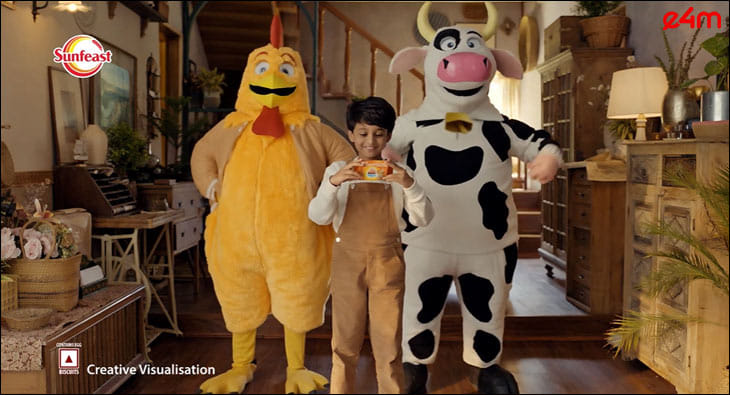 Mascots add a dollop of fun to ITC Sunfeast's ad for Super Egg & Milk ...