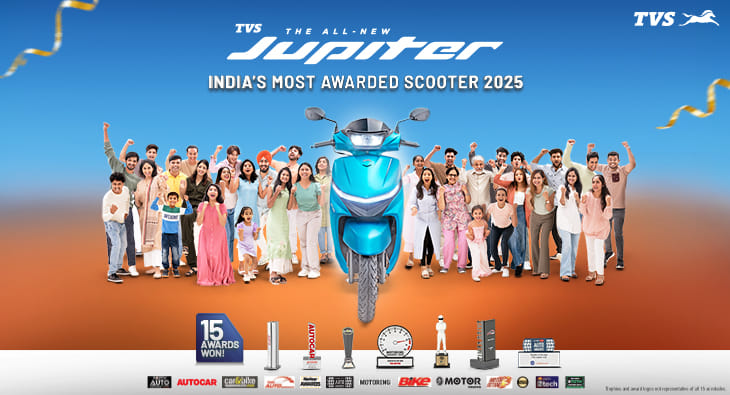 TVS Jupiter 110 becomes India’s most awarded scooter; launches AI campaign