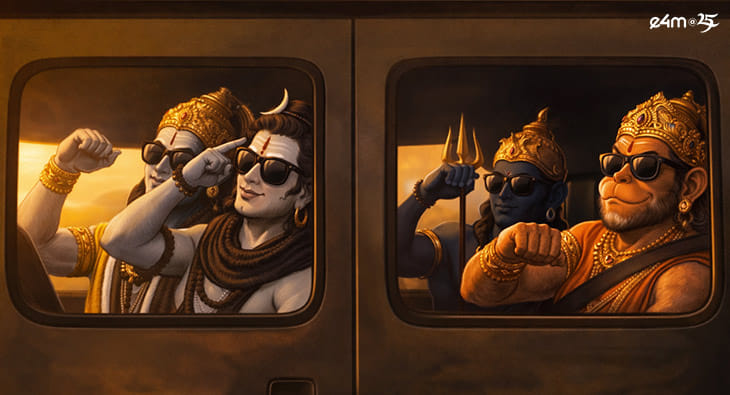 'Bhagwan Ji in Car' trend