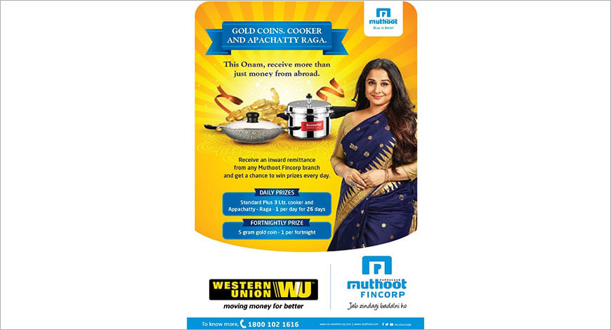Muthoot Pappachan Group launches new campaign with Vidya Balan for Onam