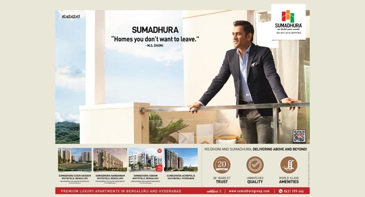 Sumadhura Group unveils new ad campaign featuring brand ambassador MS Dhoni